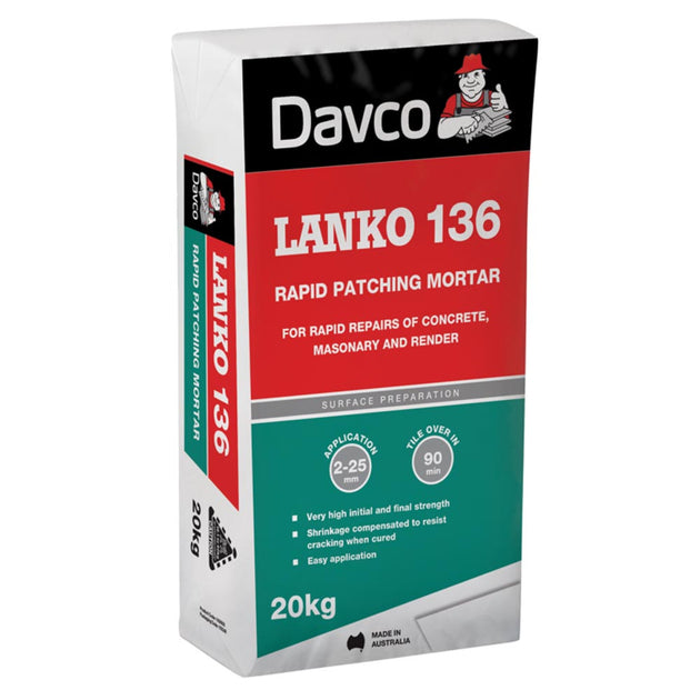 Lanko 136 Rapid Patch Mortar 20kg | Paddington Hardware