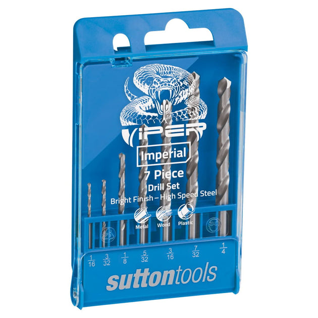 Drill Set 7pce Viper HSS Imperial | Paddington Hardware