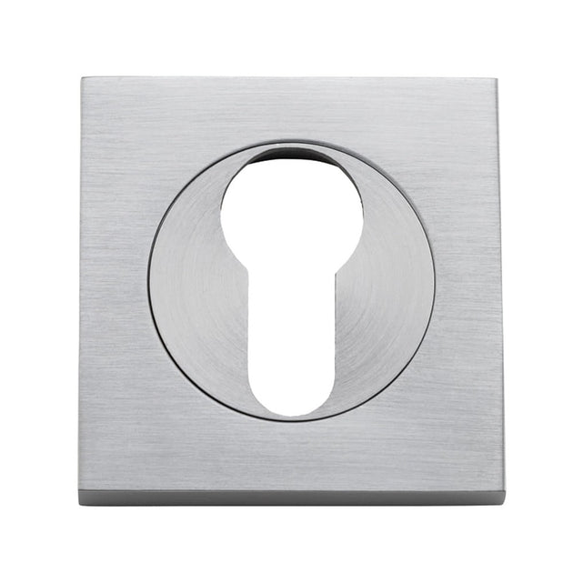 Escutcheon Euro Concealed Fix Square Pair Brushed Chrome | Paddington ...