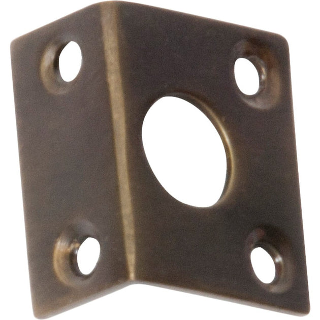 Right Angle Keeper Antique Brass Bolt 9mm | Paddington Hardware