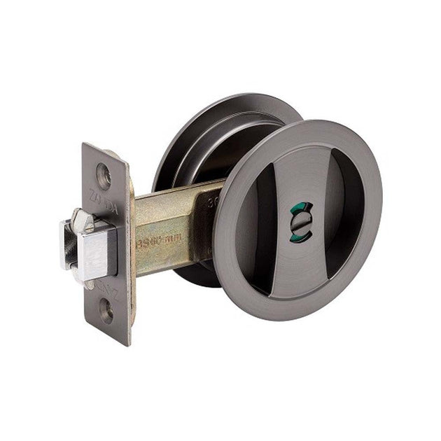 Zanda Sliding Cavity Privacy Set Round Graphite Nickel | Paddington ...