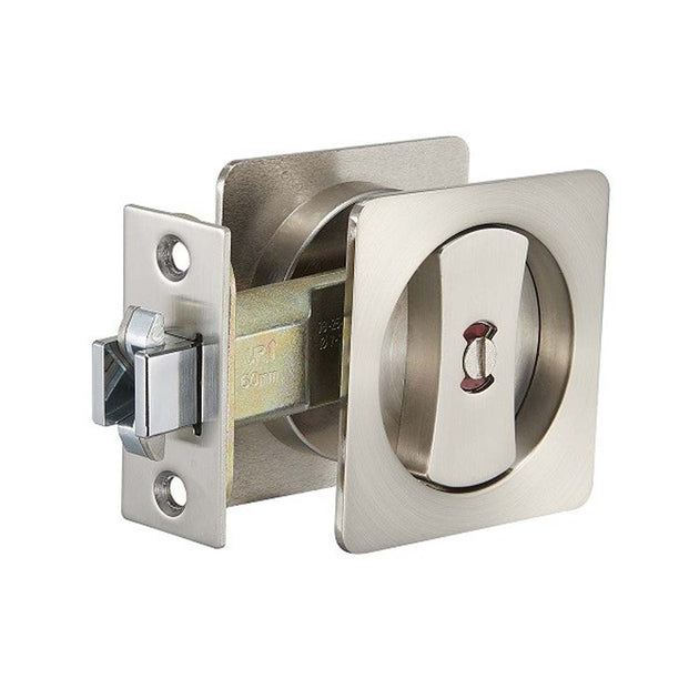 Zanda Sliding Cavity Privacy Set Square Brushed Nickel | Paddington ...