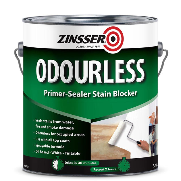 Zinsser Odourless Oil Based Stain Blocker 3.78ltr | Paddington Hardware