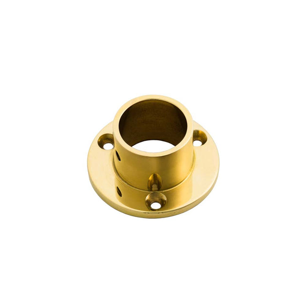End Flange Polished Brass 25mm | Paddington Hardware