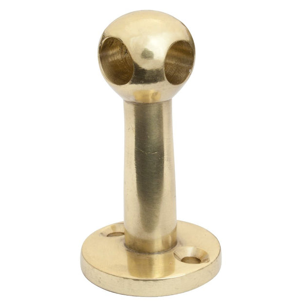 Fiddle Gallery Rail Corner Bracket 6mm Polished Brass | Paddington Hardware