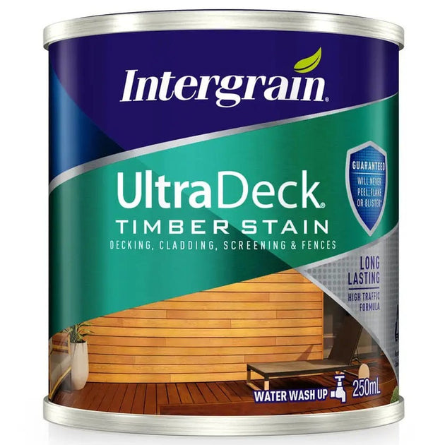 Intergrain UltraDeck Timber Stain Charcoal 250Ml | Paddington Hardware